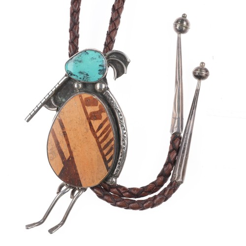 Vintage Bisbee Bob Arizona Sterling silver, turquoise, shard kokopelli ...