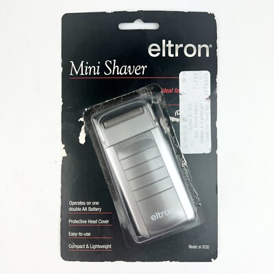 NEW Eltron Mini Shaver Travel Battery Operated Open Package el 3030 ...