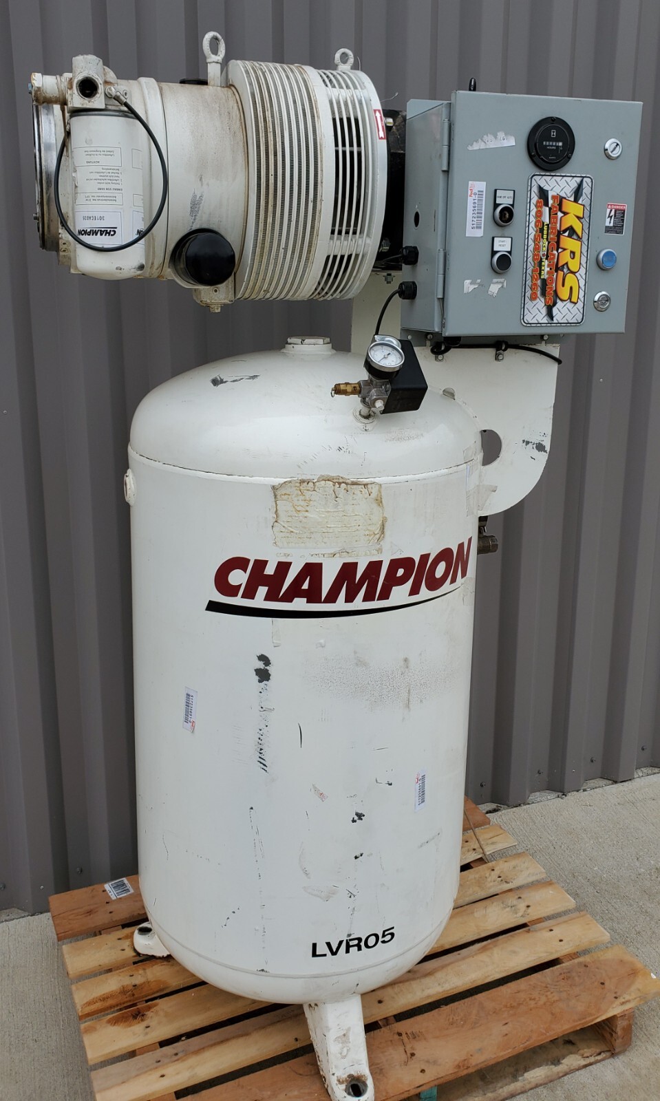 Champion LVR05 Hypac 80 Gallon 7.5 HP - Rotary Vane Air Compressor Used ...