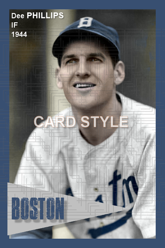 Dee Phillips - 1944 Boston N.L. baseball - choose a style - colorized ...