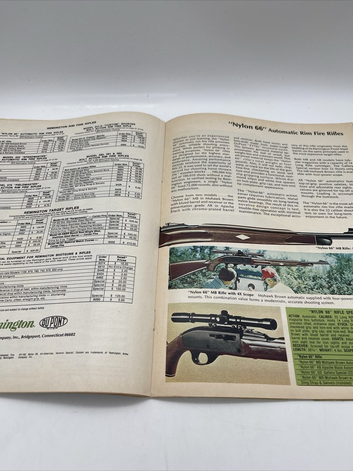 Vintage Original Remington 1975 Sporting Firearms & Ammunition Hunting ...