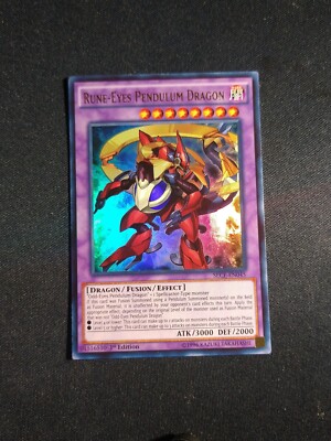 Yu-Gi-Oh! Rune-Eyes Pendulum Dragon SECE-EN045 1st Edition Ultra Rare ...