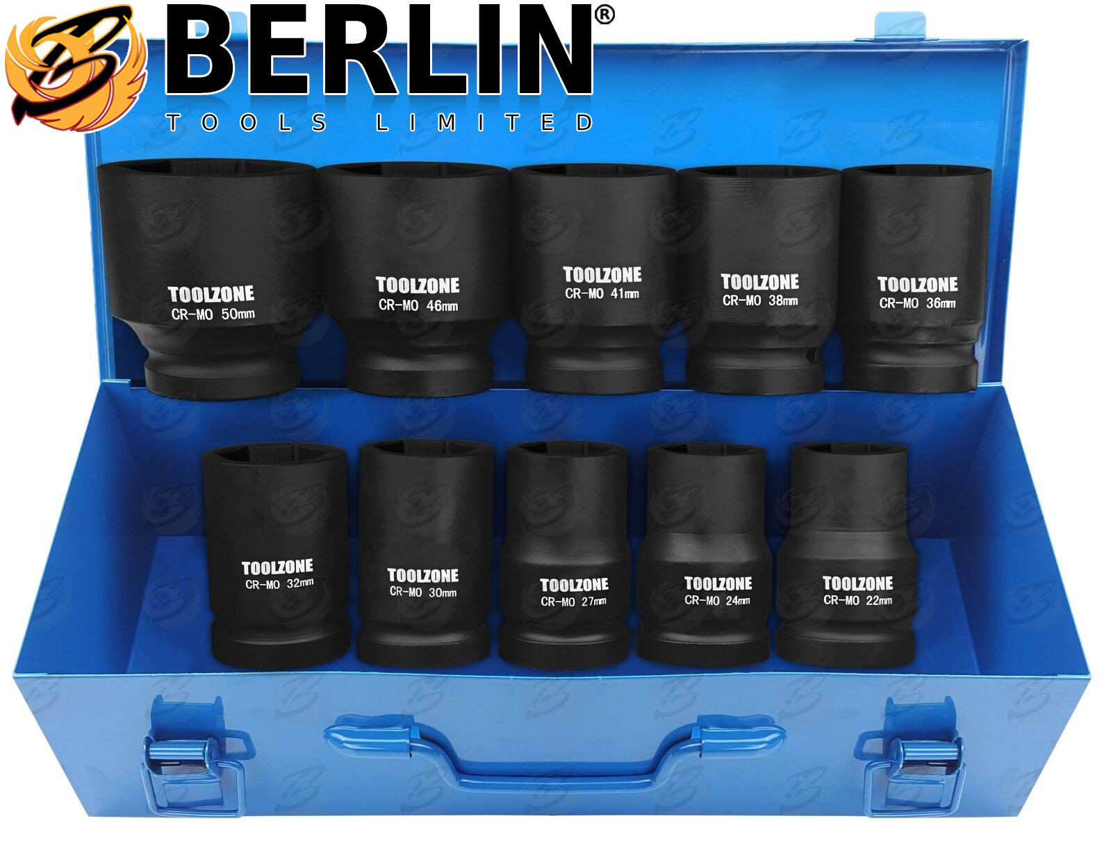 1" Inch DRIVE DEEP IMPACT Socket Set 22-50mm HGV Long Reach Impact ...