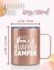Stainless Steel Insulated 350ml/12oz - "Happy Camper" Mug, RV, Camping ...