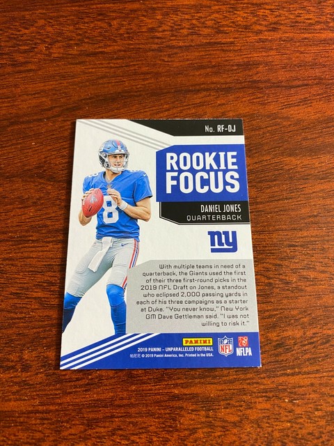 2019 Panini Unparalleled - Rookie Focus #RF-DJ Daniel Jones (RC) for ...