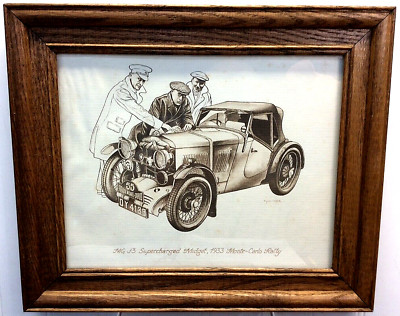 Tony Gardiner MG J3 Supercharged Midget, 1933 Monte-Carlo Rally Framed ...