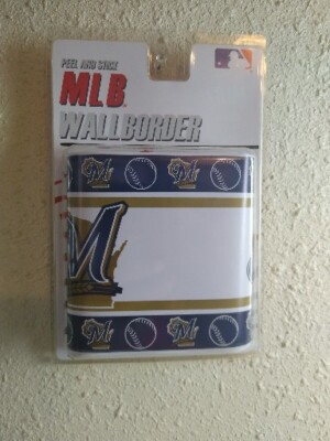 MLB Milwaukee Brewers 5" X 15' Wall Borders Baseball Peel And Stick ...