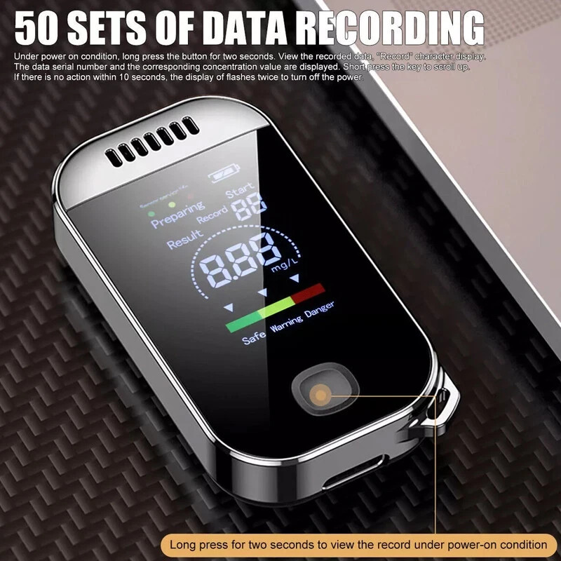 Police Professional LCD Digital Breath Alcohol Tester Breathalyser Self ...