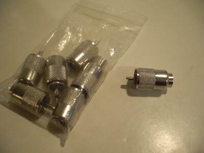 LOT 7 Brand New Ham Radio UHF Male (Open Tip) Coaxial Cable Connectors ...