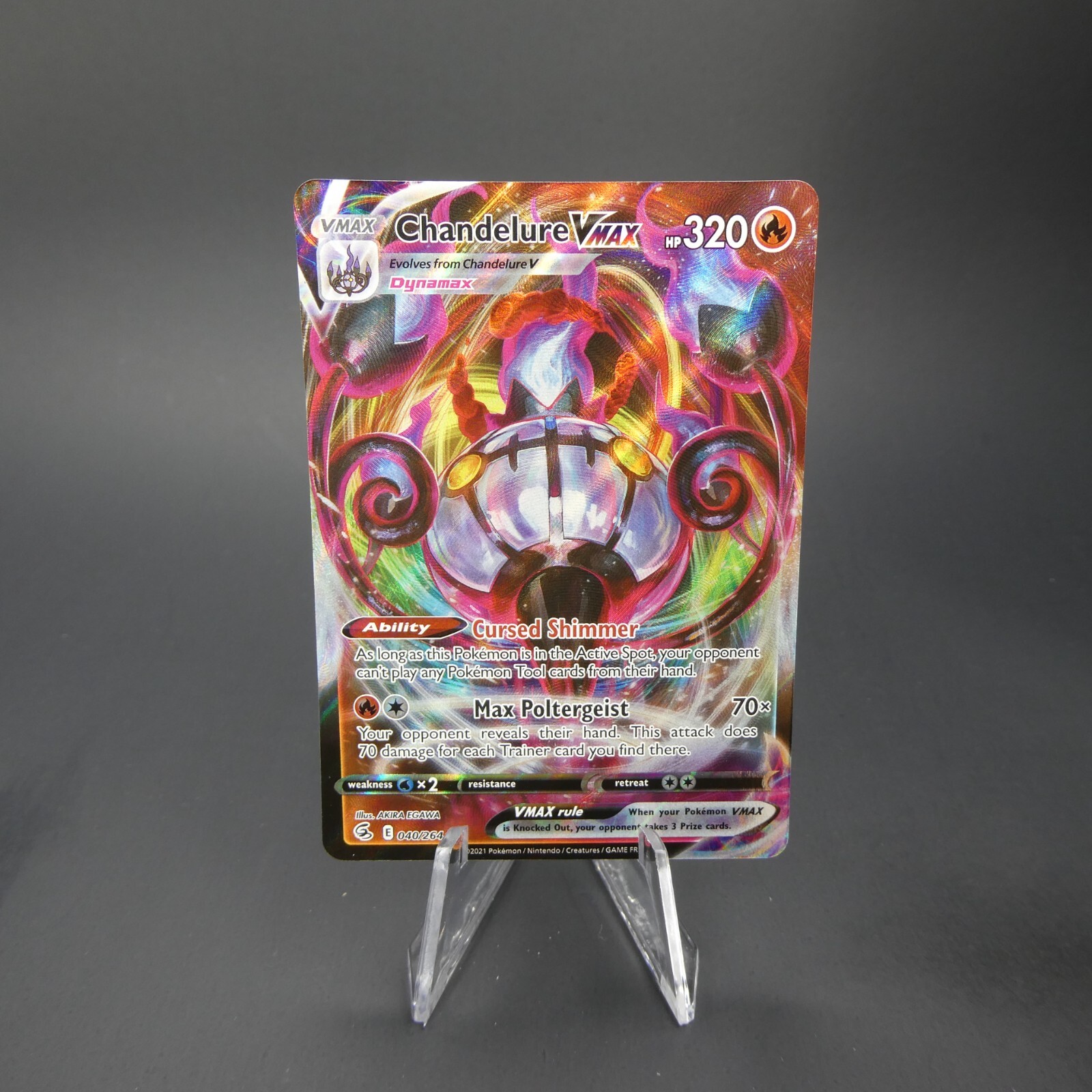 Chandelure VMAX Fusion Strike 040/264 Ultra Rare Pokemon TCG US Seller ...