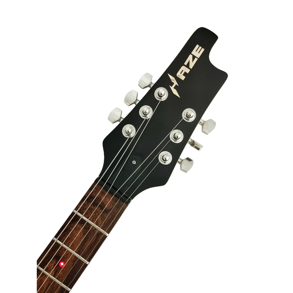 Haze Gun-Shaped Electric Guitar, Speckle Finish,LED Lights on Fretboard ...