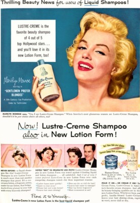 Marilyn Monroe Lustre Creme Shampoo GENTLEMEN PREFER BLONDES 1953 ...
