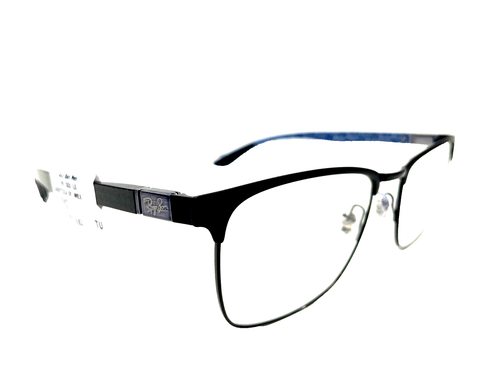 Ray-Ban RB8421 2904 Black Carbon Fiber Square Eyeglasses Frames 54-19 ...