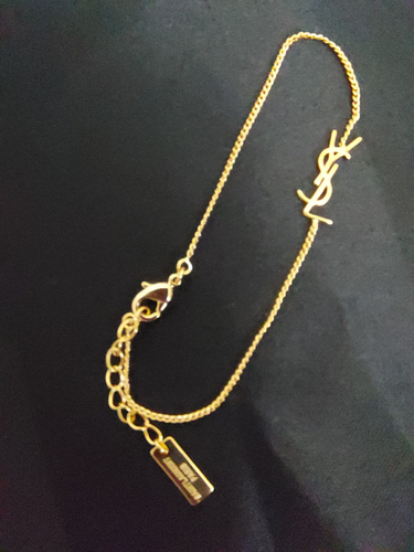 YSL Saint Laurent Charm Bracelet Brass Metal Gold! | eBay