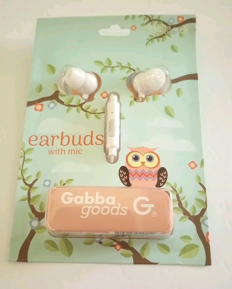 GABBA GOODS G Novelty Earbuds w/ Mic - 3.5mm - Owl Headphones | eBay