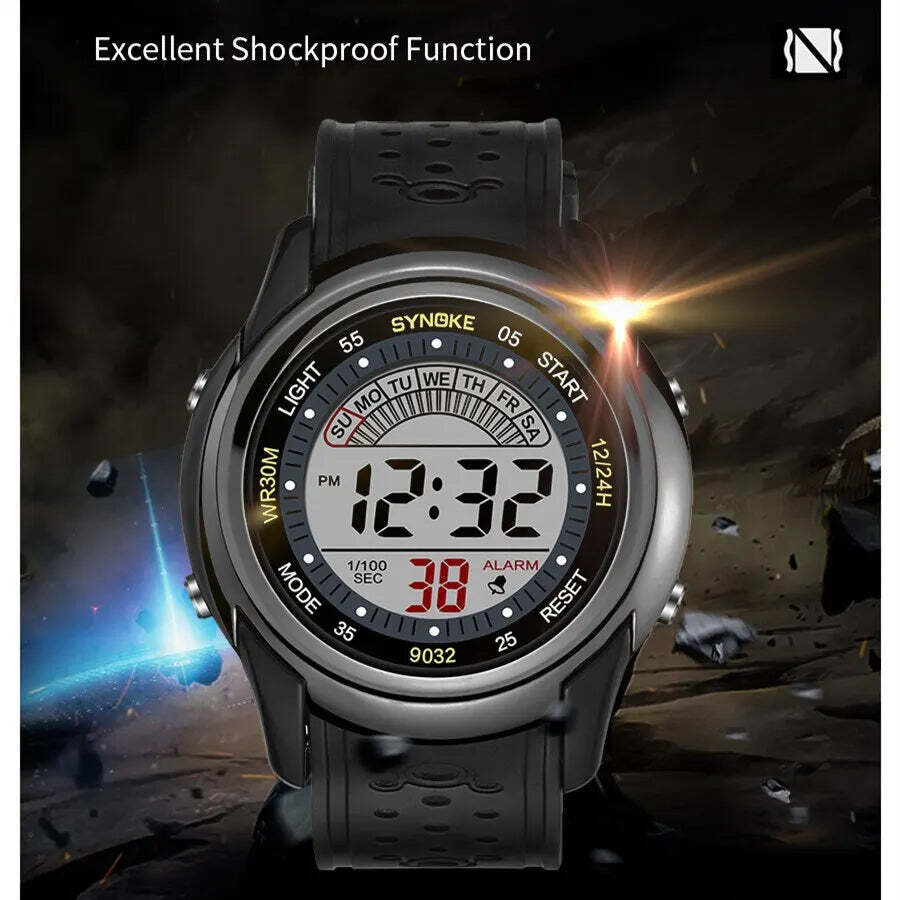 SYNOKE Mens Digital Watch Multifunction Waterproof Luminous | eBay UK