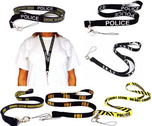 POLICE, CRIME SCENE, FBI, CSI QUALITY UNIQUE LANYARD NECK STRAP ...