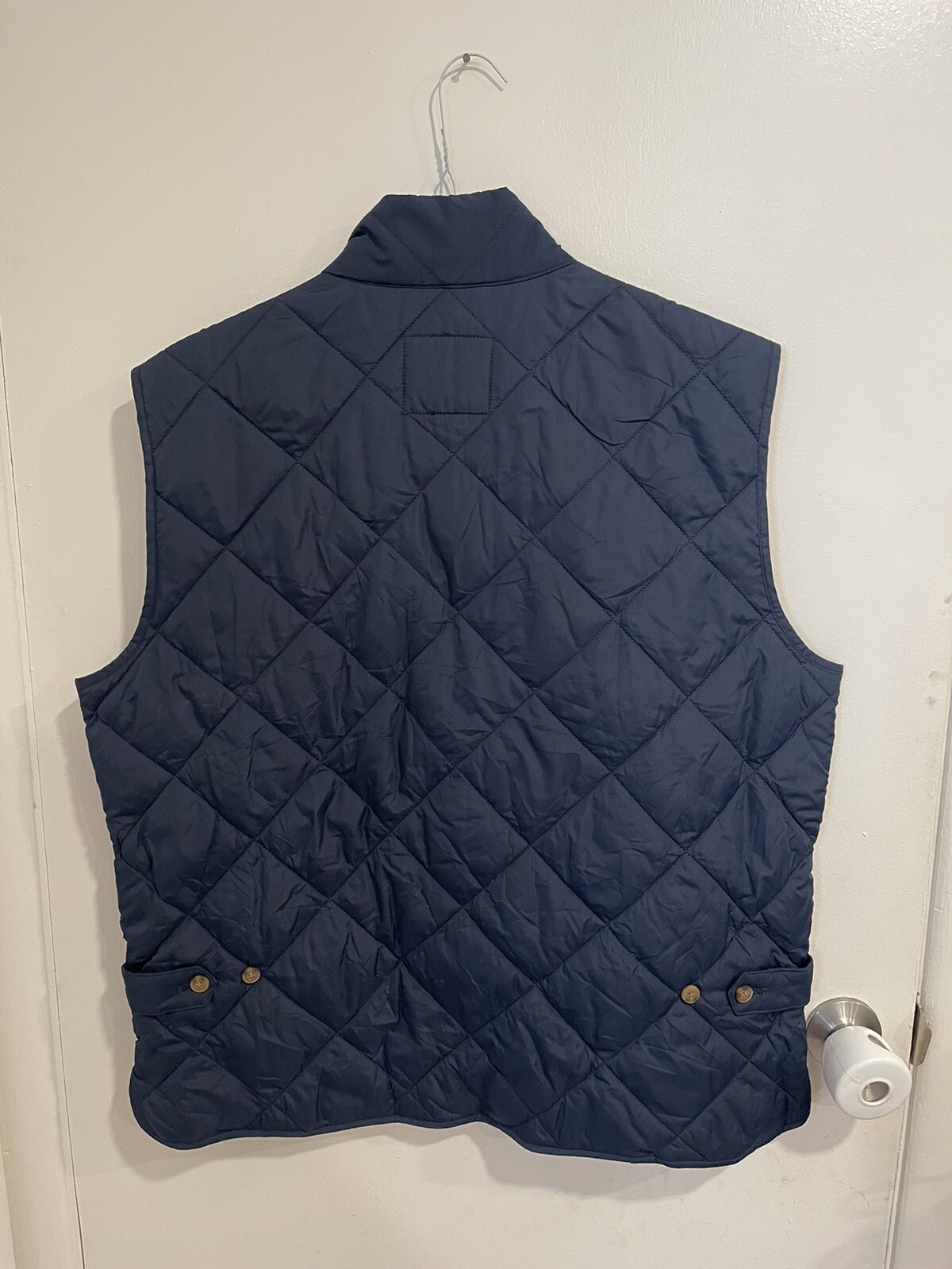 J.Crew Authentic Outerwear 2 Pocket Zip Up Walker Vest Men's XL Navy ...