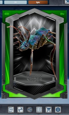 2025 YEAR IN REVIEW EPIC GREEN GHORMAN SPIDER Topps Star Wars Card ...