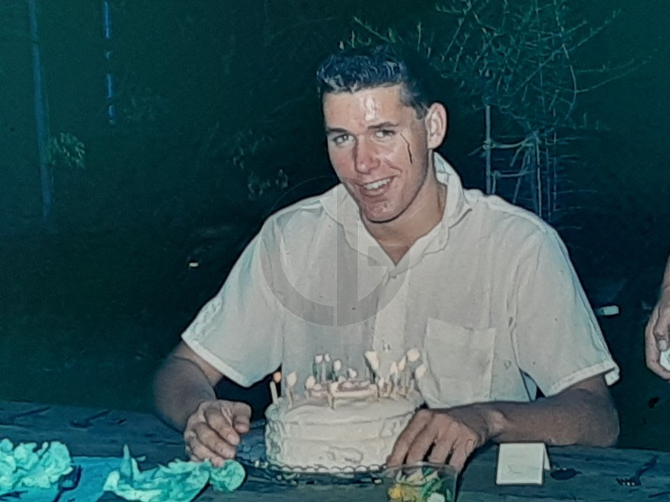 Man Awaits Handsome Buddy to Blow Out Birthday Cake Candles: 1960's ...