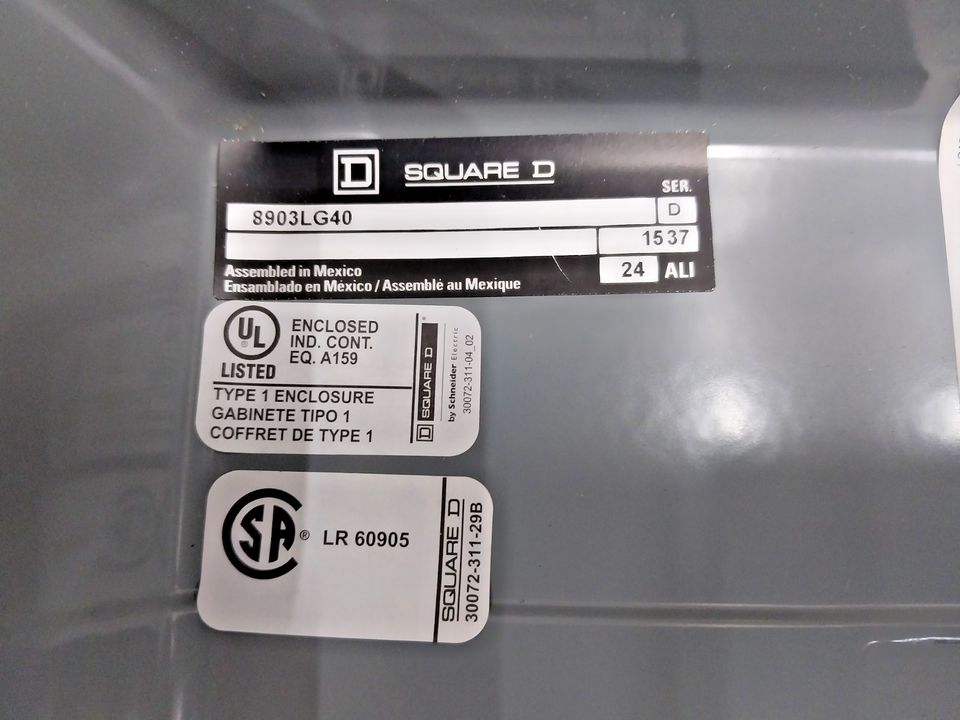 New Square D 4 Pole Enclosed Lighting Contactor 120 VAC 8903LG40V02 | eBay