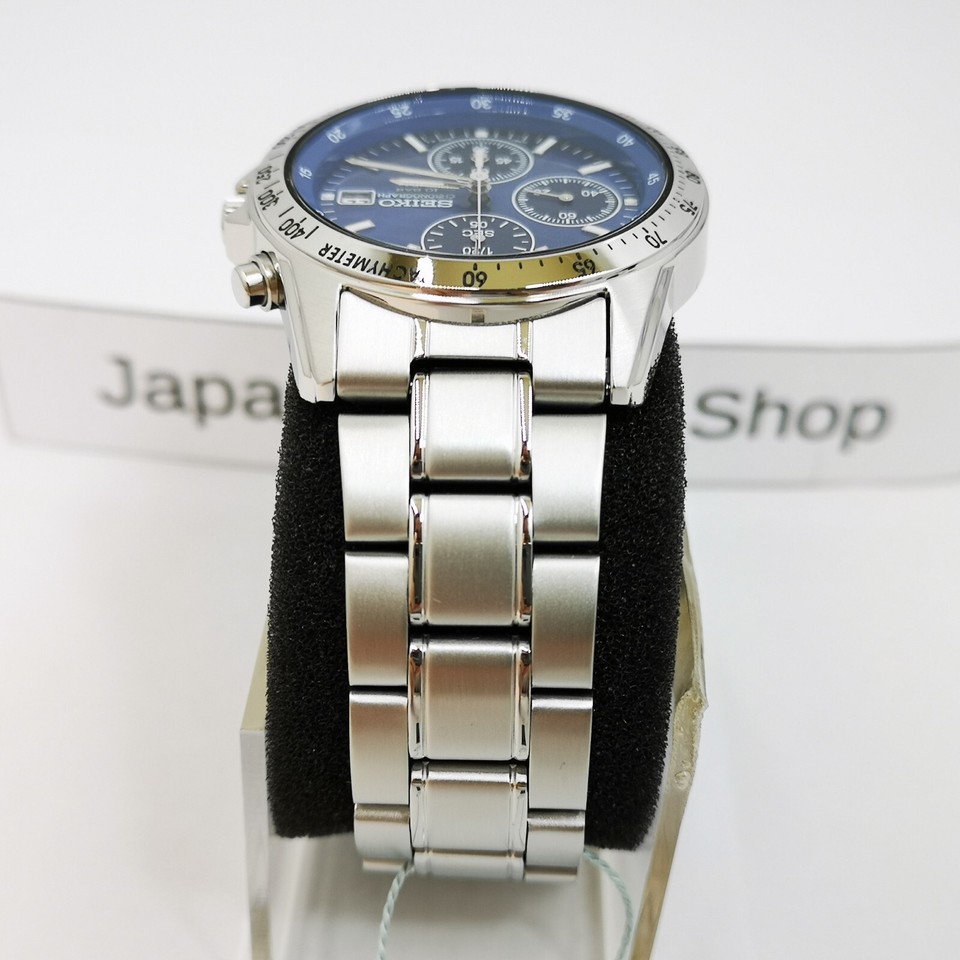 SEIKO SPIRIT SBTQ071 Blue Silver Chronograph Men's Watch New in Box | eBay