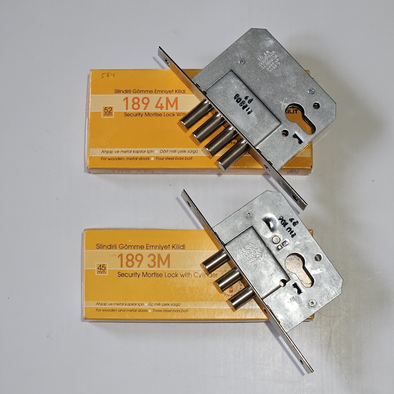 KALE 189 3M-4M Security Bolt Mortise LOCK CASE Whit or Whithout ...