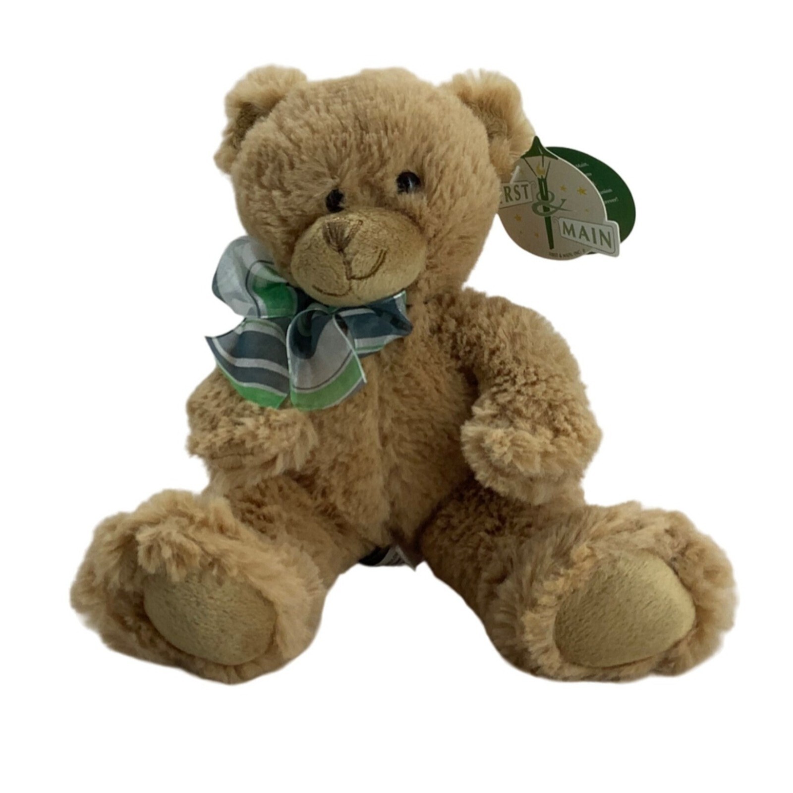 First & Main DEAN Teddy Bear Plush #1794 Stuffed Animal Toy 8" Striped ...