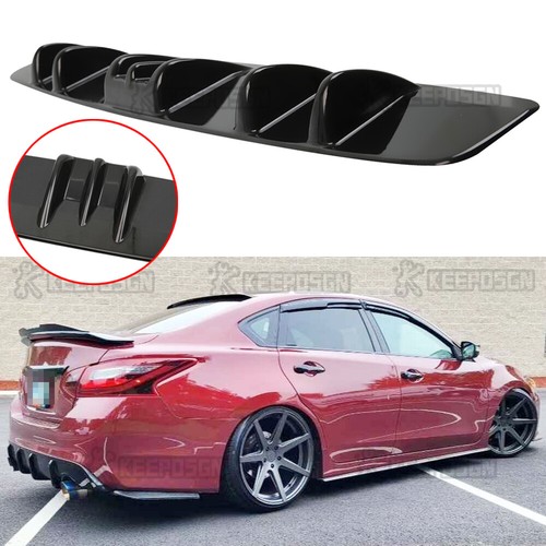 7 Fins Wing Rear Diffuser Bumper Glossy Spoiler Lip Body Kits For ...