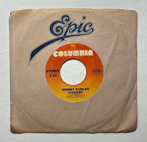 Stranger / Flashing, Screaming, Silent Neon Sign Johnny Duncan 45 Vinyl ...