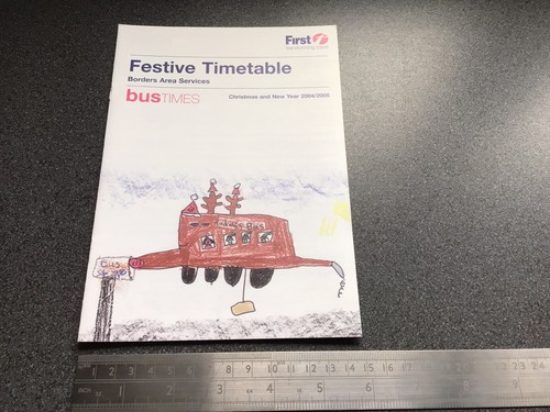 First Bus Borders Edinburgh Scottish Bus Festive Timetable Christmas ...
