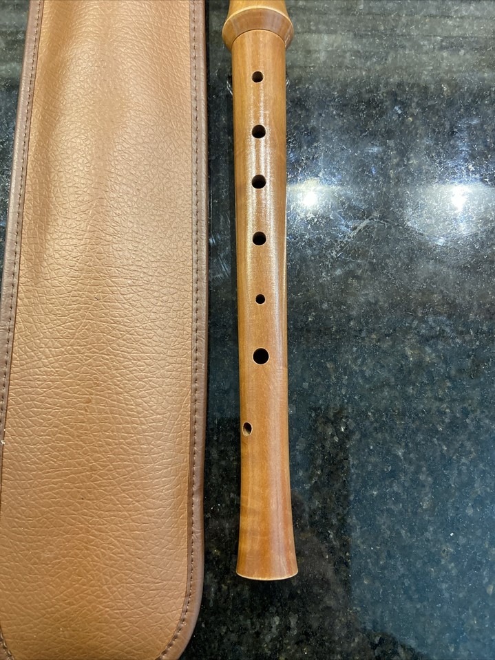 Vintage Wooden Recorder Flute With Echt 2 Prym Leather Case Made in ...