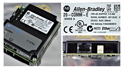*Allen-Bradley 20-COMM-E Powerflex 700 Ethernet Adapter FRN: 5.002 ...