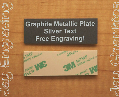 Engraved 1x3 Graphite Metallic Tag Sign Plate | Custom Plaque Keepsake ...