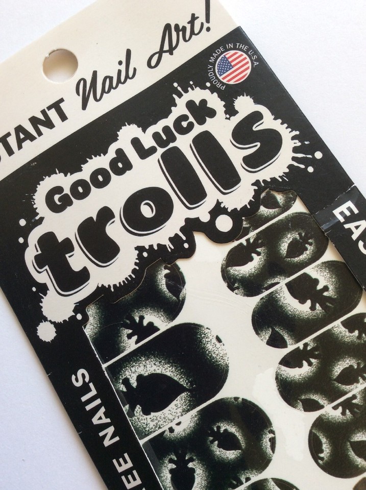Good Luck Trolls Instant Nail Art 20 Self-Adhesive Wraps USA Made ...