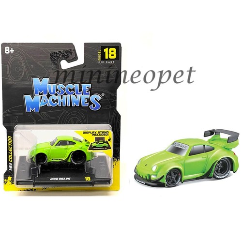 MAISTO MUSCLE MACHINES RWB PORSCHE 911 993 1/64 DIECAST GREEN 15548 GR ...