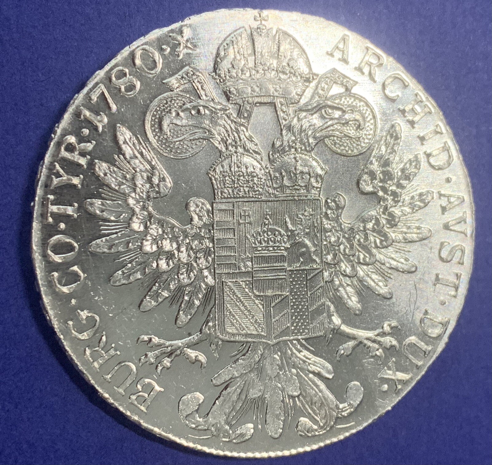 Austria 1780 Maria Theresa Thaler Restrike, 28 gm of .833 Silver ...