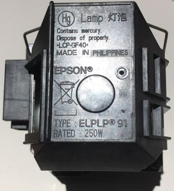 GENUINE ORIGINAL OEM EPSON ELPLP91 LAMP FOR EB-680 EB-680S EB-680WI EB ...