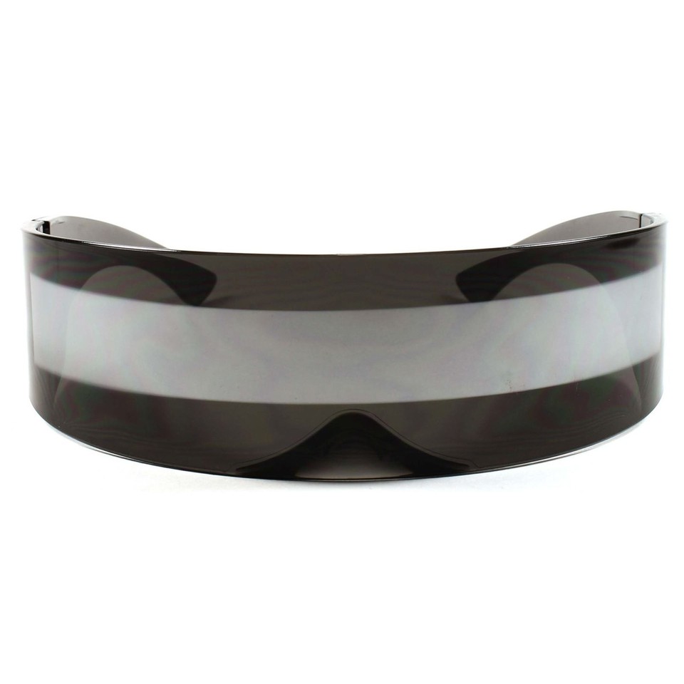 Futuristic Space Robot Costume Anime Cosplay Novelty Black Mirrored Sun ...