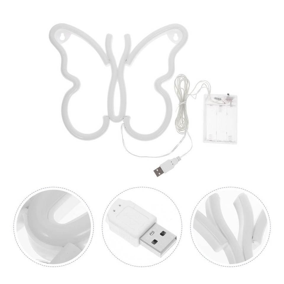 LED Neon Sign Butterflies Neon Light Wall Neon Lamp Bedroom Party Bar ...