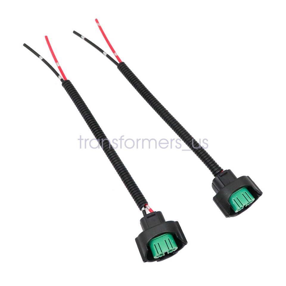 2 PCS Wire Pigtail Female C H11 Two Harness Fit Fog Light Bulb Lamp ...