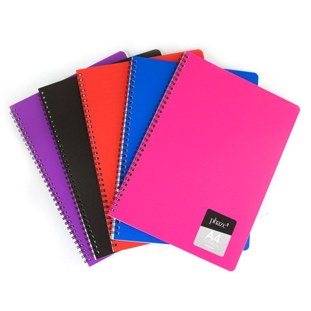 A4 Notebook 8mm Ruled Exercise Book 120 Pages School Lined Spiral ...