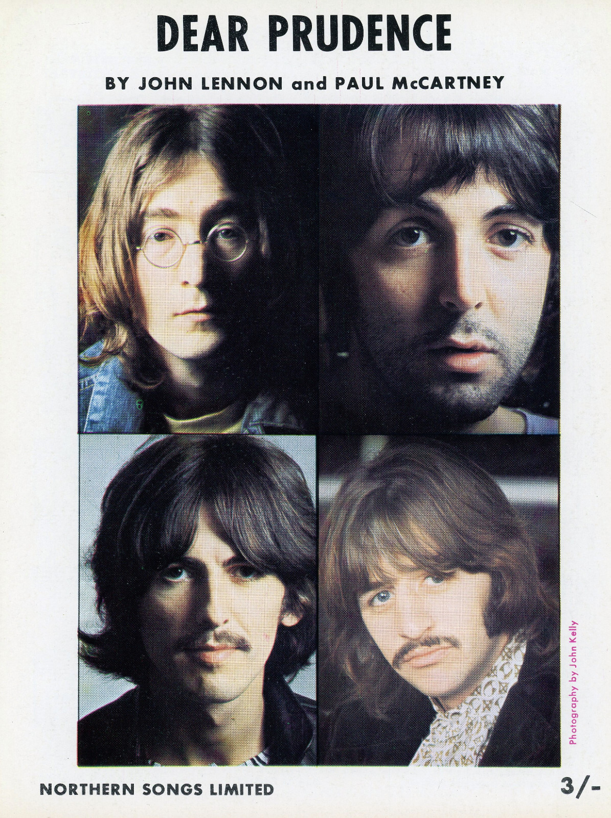The BEATLES : original UK Sheet Music 1968 : Dear Prudence | eBay