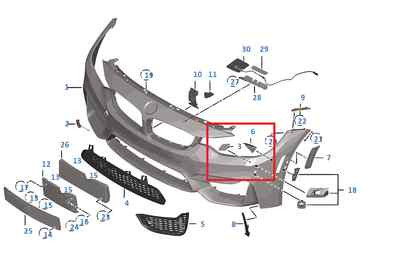 Painted or Primed BMW Left Head Light Washer Cover F80 F82 E83 M3 M4 ...