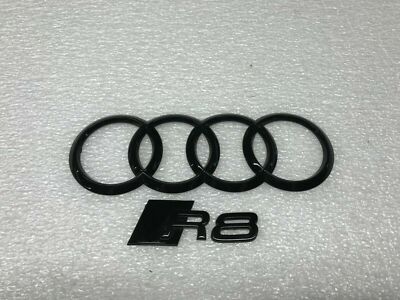 AUDI R8 BLACK RING R8 EMBLEM LOGO OEM | eBay