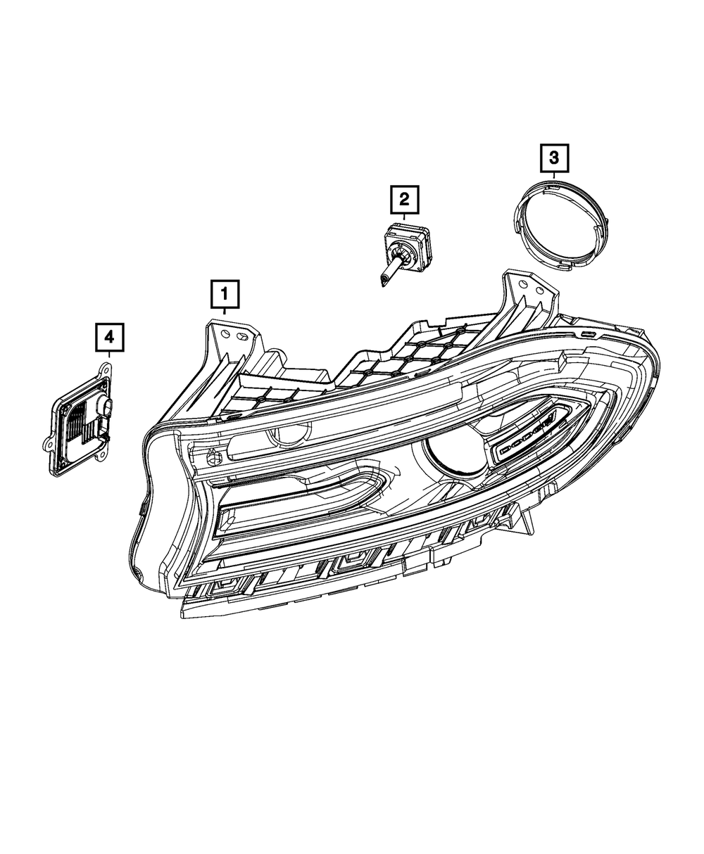 Genuine Mopar Headlamp Right 68546772AC for sale online | eBay