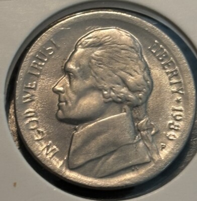 1989-P Jefferson Nickel Centered Broadstrike Broadstruck ERROR COIN.BU ...