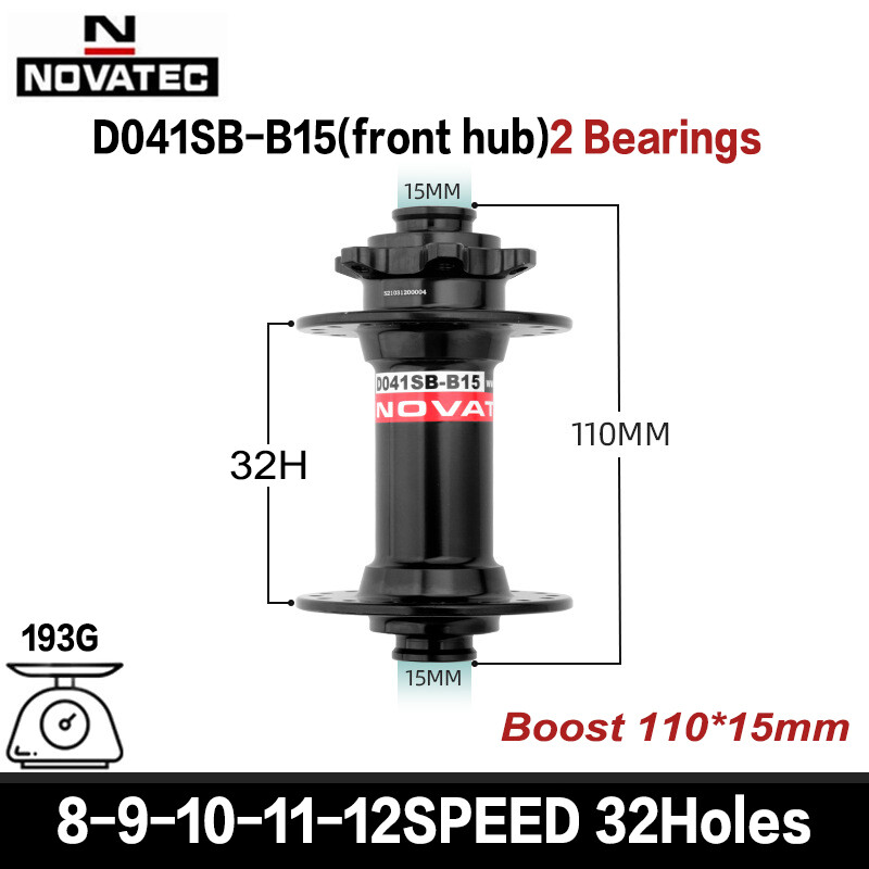 Novatec MTB Bike Hub D041SB-15 D442SB-X12 8/9/10/11/12 Speed 32 Holes ...