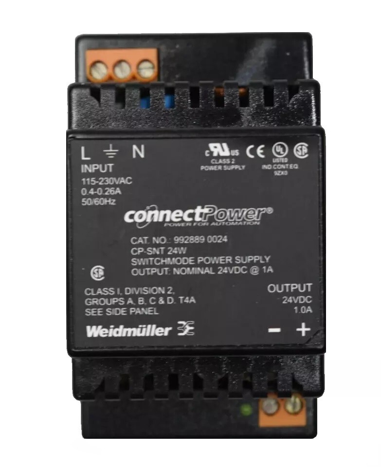 Weidmüller 992889 0024 Connect Power Power Supply 115-230VAC In, 24VDC ...