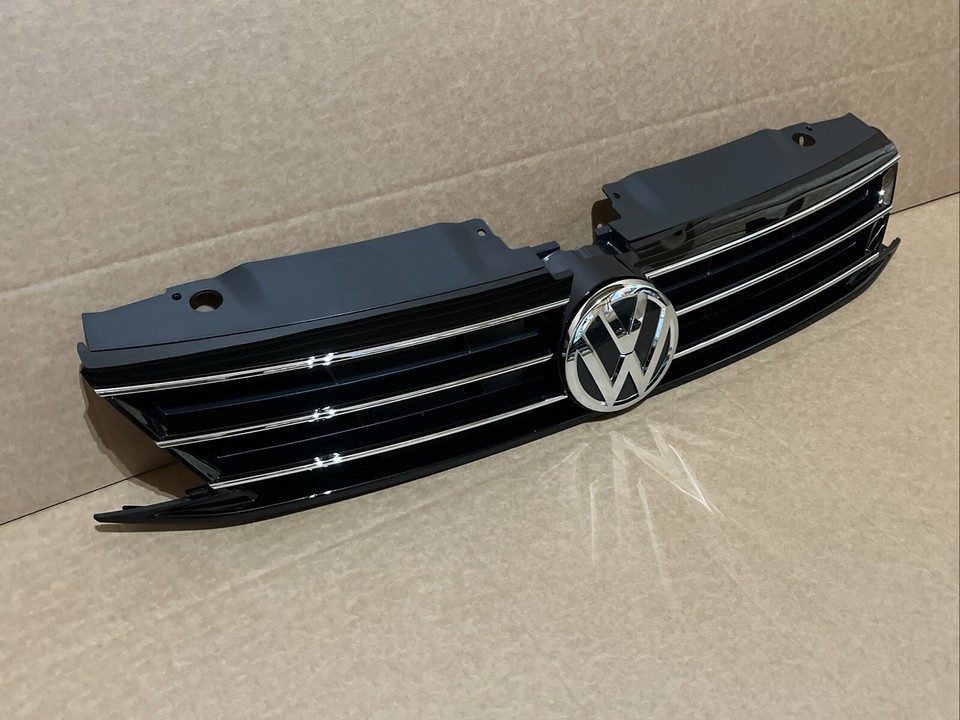 NEW for 2015-2018 VW JETTA Front Bumper Upper Grille Assembly & Emblem ...